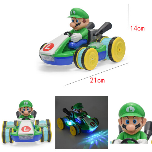 (RC luigi car) Super Mario Bros Cart Vehicle Figures Model Toy Mario ...