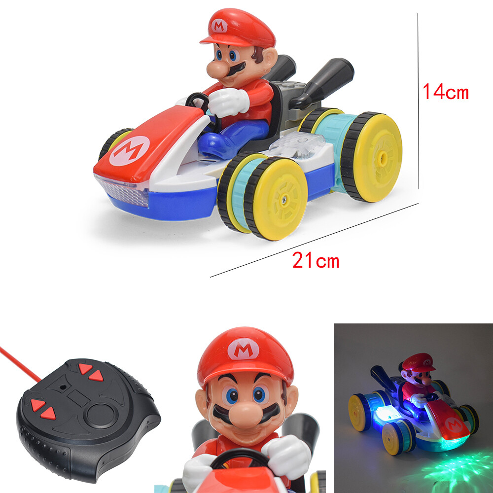 (RC mario car) Super Mario Bros Cart Vehicle Figures Model Toy Mario ...