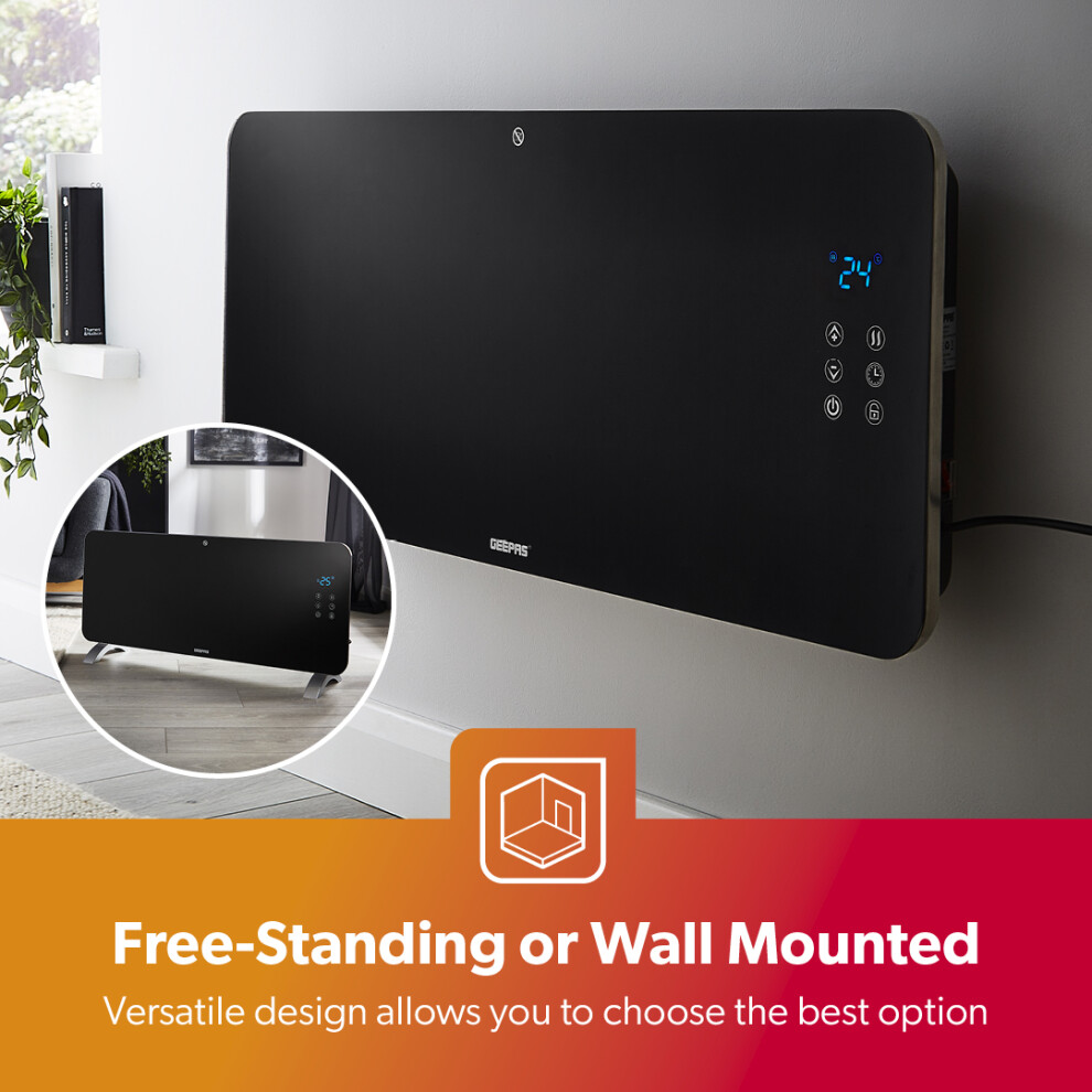 GEEPAS Smart Convector Heater 2000W Wall-Mounted Convection Heater ...