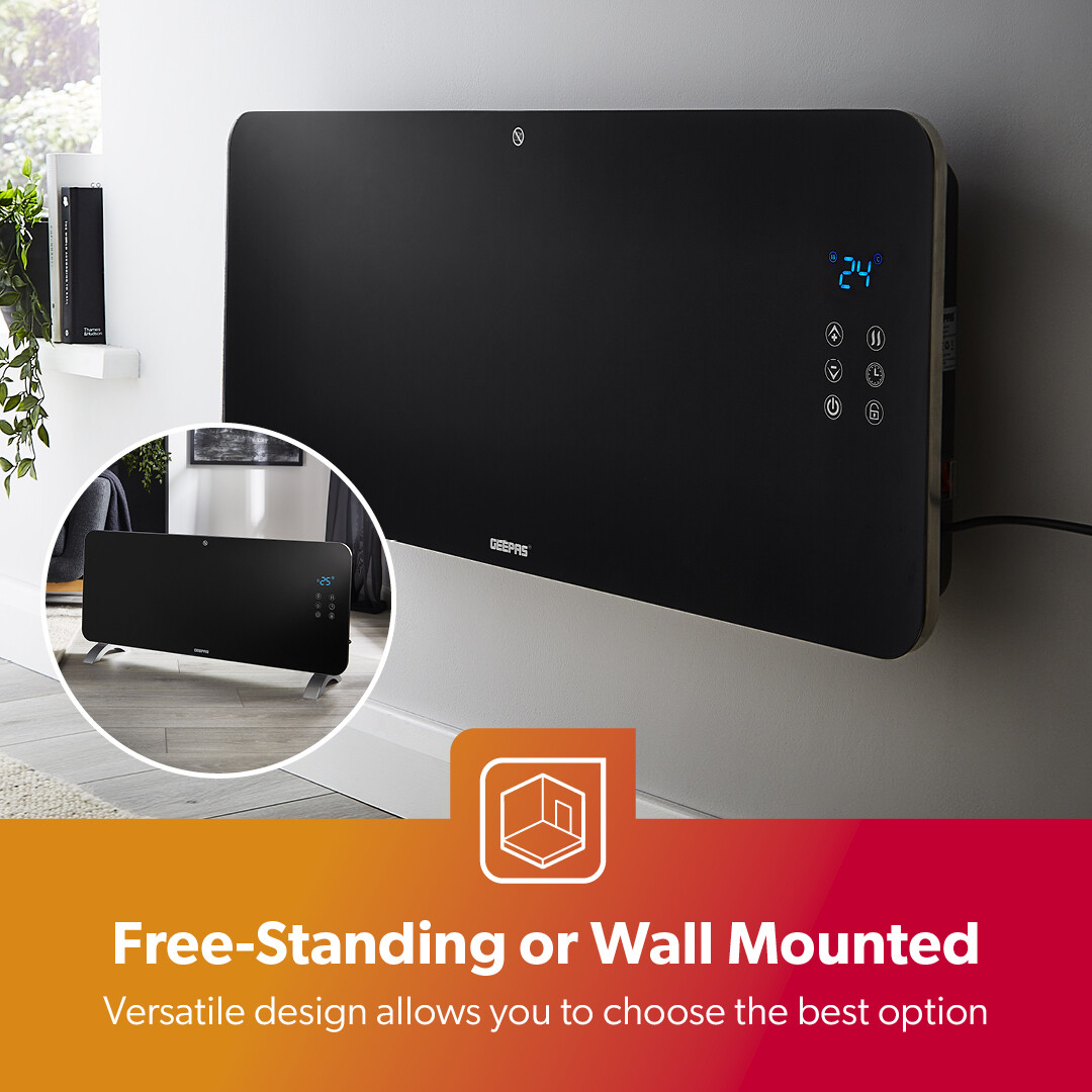 GEEPAS Smart Convector Heater 2000W Wall-Mounted Convection Heater ...