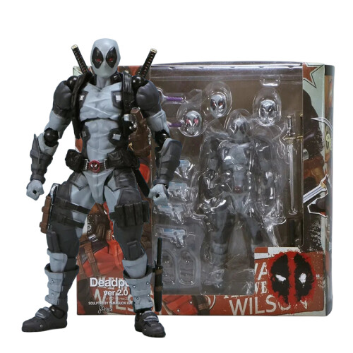 (Gray V2) Deadpool Action Figure Mutants Joint Movable SHF Model Movie ...
