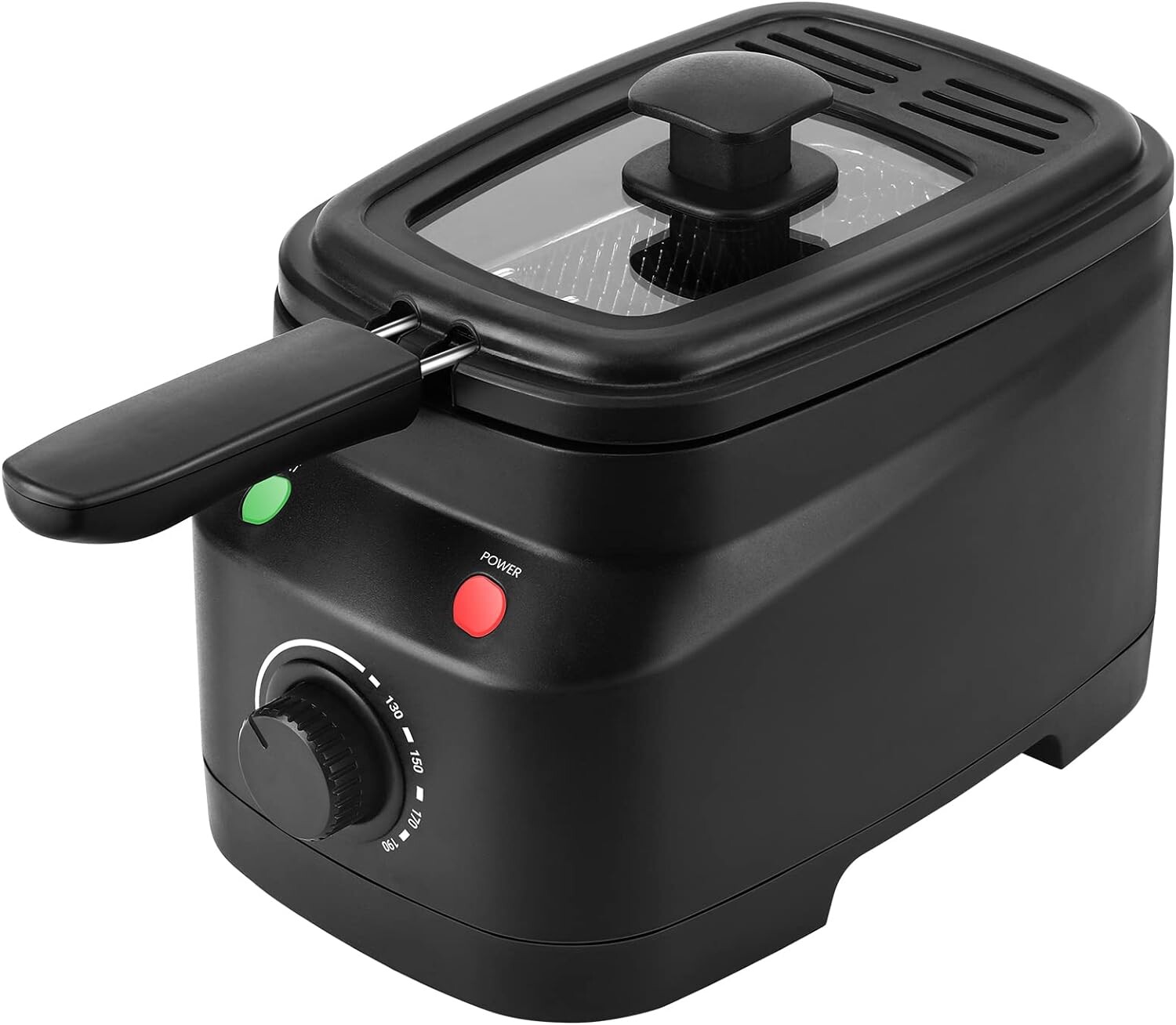 (Large) Mini Deep Fat Fryer Deep Fryer, 1.5L Deep Fat Fryers for Home ...