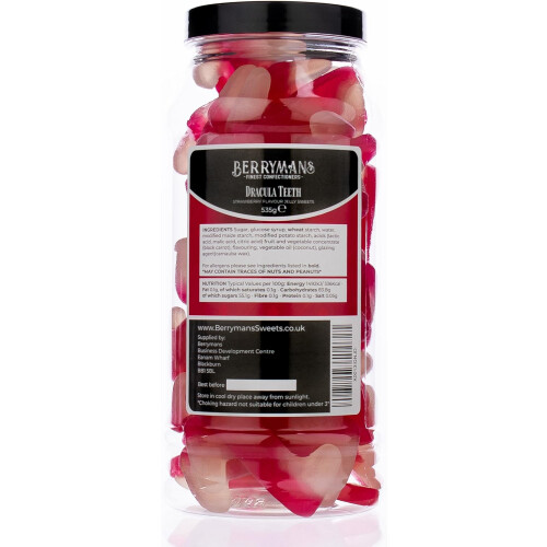 Original Dracula Vampire Teeth Fangs Jelly Gummy Retro Sweets Gift Jar ...