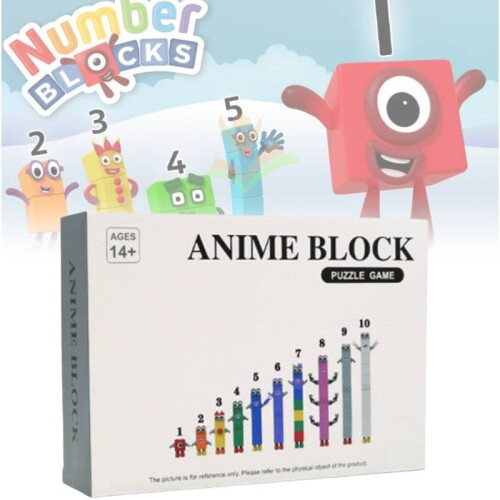 Numberblocks Educational Puzzle Toy Building Blocks Set Display Model ...