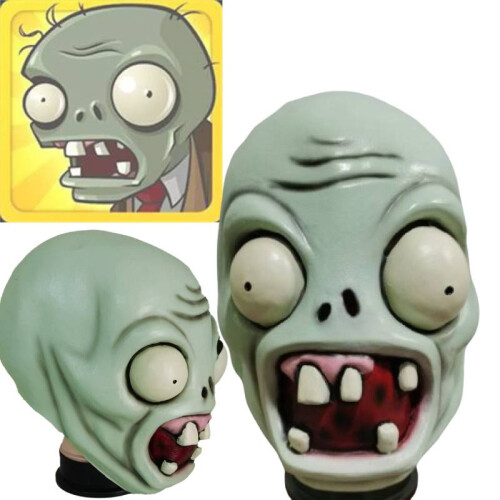 Plants Vs Zombies Pvz Máscara Látex Halloween Prop Cosplay Accesorio ...