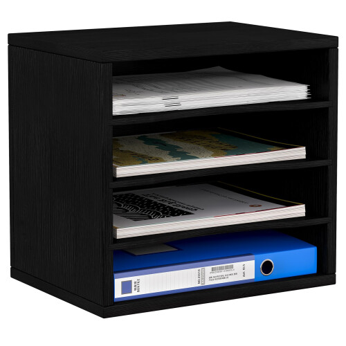 EasyPAG Wood Desktop 4 Tier A4 in Tray Office Desk Tidy File Holder ... EasyPAG Wood Desktop 4 Tier A4 in Tray Office Desk Tidy File Holder ...