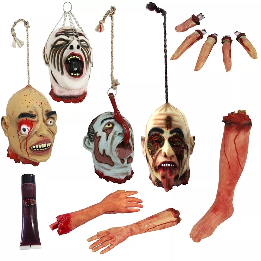 9 PIECE SEVERED LIFE SIZE LIMBS PARTY PROP PACK HALLOWEEN SCARY ...