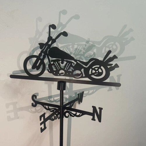 (Motorcycle) Metal Skull Knight Weather Vane Standing Wind Vanes ...