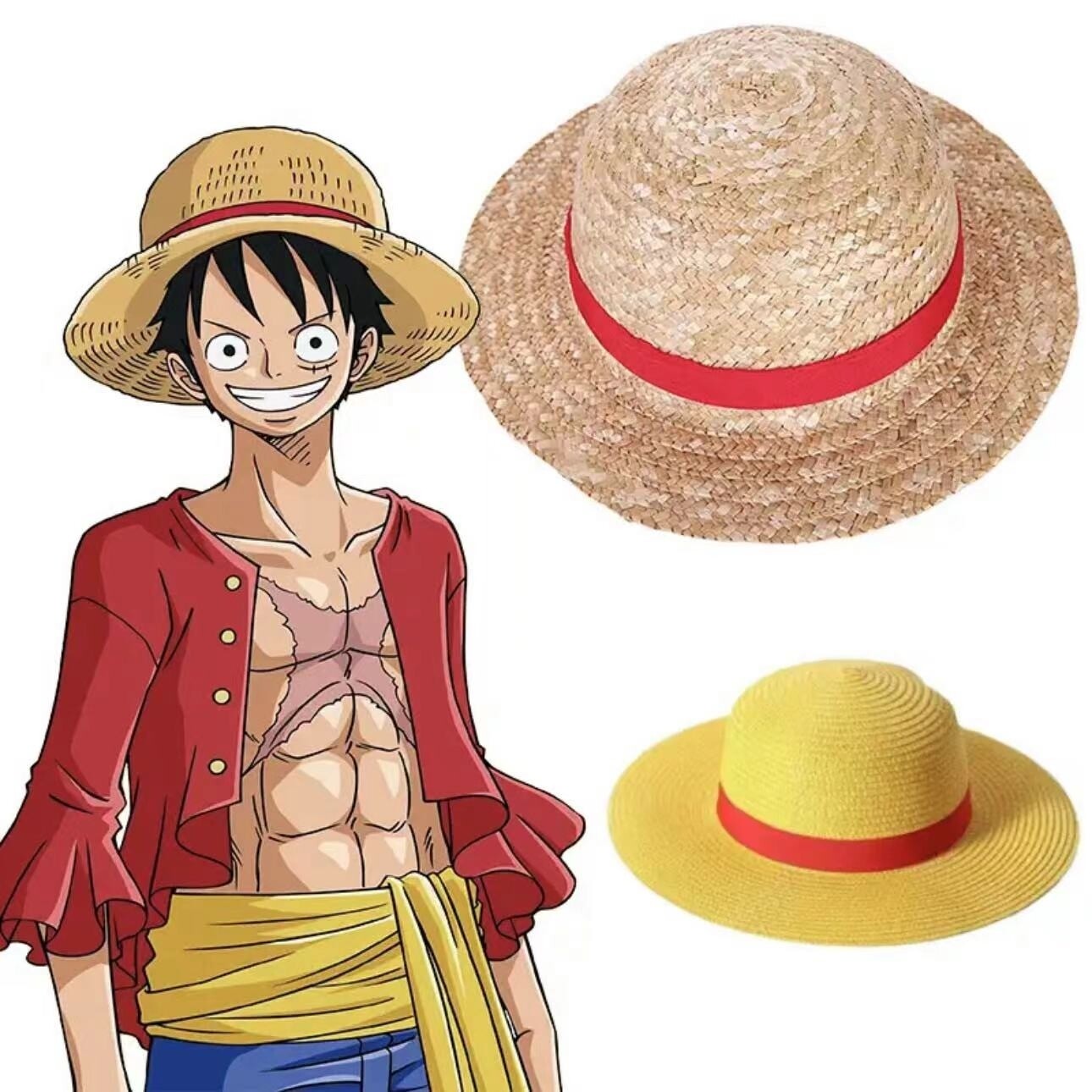 (Straw hat) Straw Hat Anime Cosplay Prop Luffy Cap Role Play Stage ...