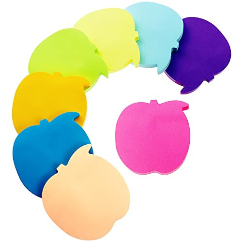 Sticky Notes, 560Sheets Apple Shape Self Sticky Notes Pad, 8 Colors ...