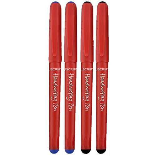 Manuscript Handwriting Pens in Blue & Black, Pack of 4, 12 x 2 x 18 Cm ...