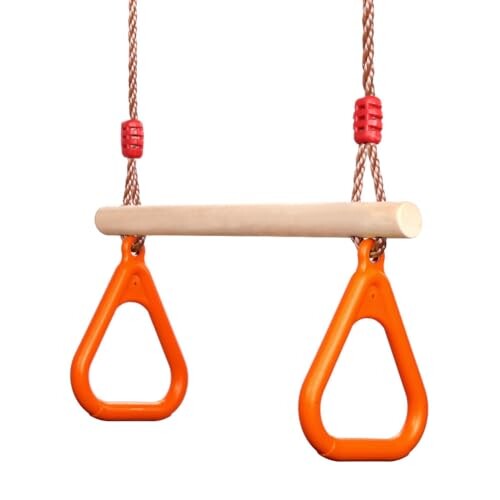 PELLOR Monkey Bars Kids Trapeze Bar for Playground Trapeze Bar Rings ...