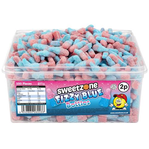 (Fizzy Blue Bottles 800g TUB - 1H011) Halal Sweets Mini Frogs, Cola ...
