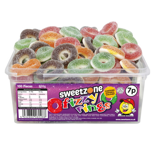 (Fizzy Rings 800g TUB - 1H021) Halal Sweets Mini Frogs, Cola Bottles ...