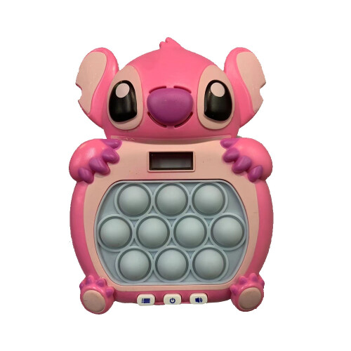 (05 With box) Sanrio Stitch Quick Push Bubbles Game Machine Kids Fun ...