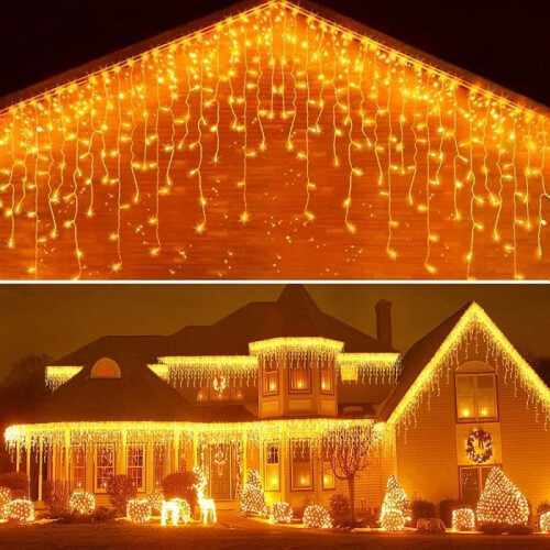 LED Holiday Icicle Light Curtain Lights, Lumine String Lights ...
