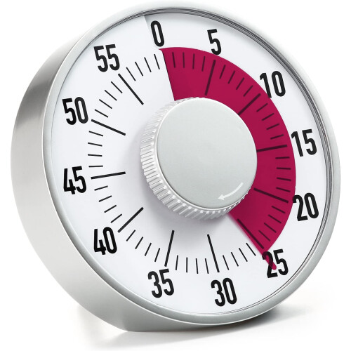 Round Mechanical Countdown Timer Classroom Visual Timer Kitchen Timer ...