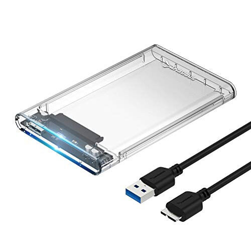 SSD HDD hard drive enclosure, 2.5" inch SATA case dock, external SSD ...