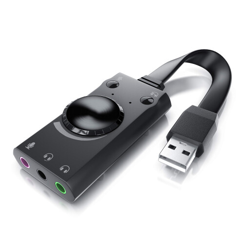 CSL - USB mini sound card - external - Virtual Surround Sound - for ...