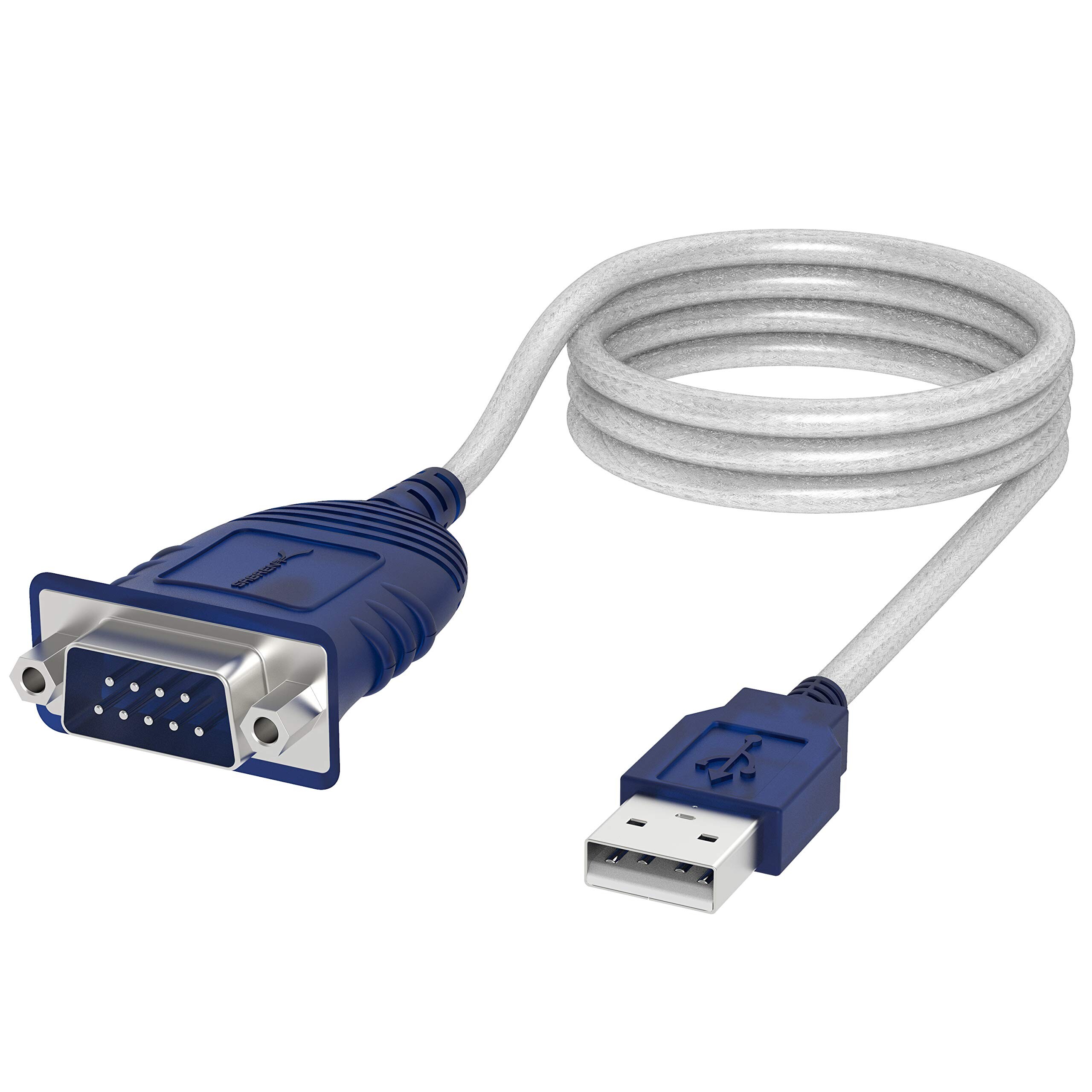 USB Serial Cable, USB to RS232 DB9 Converter Cable, compatible with ...