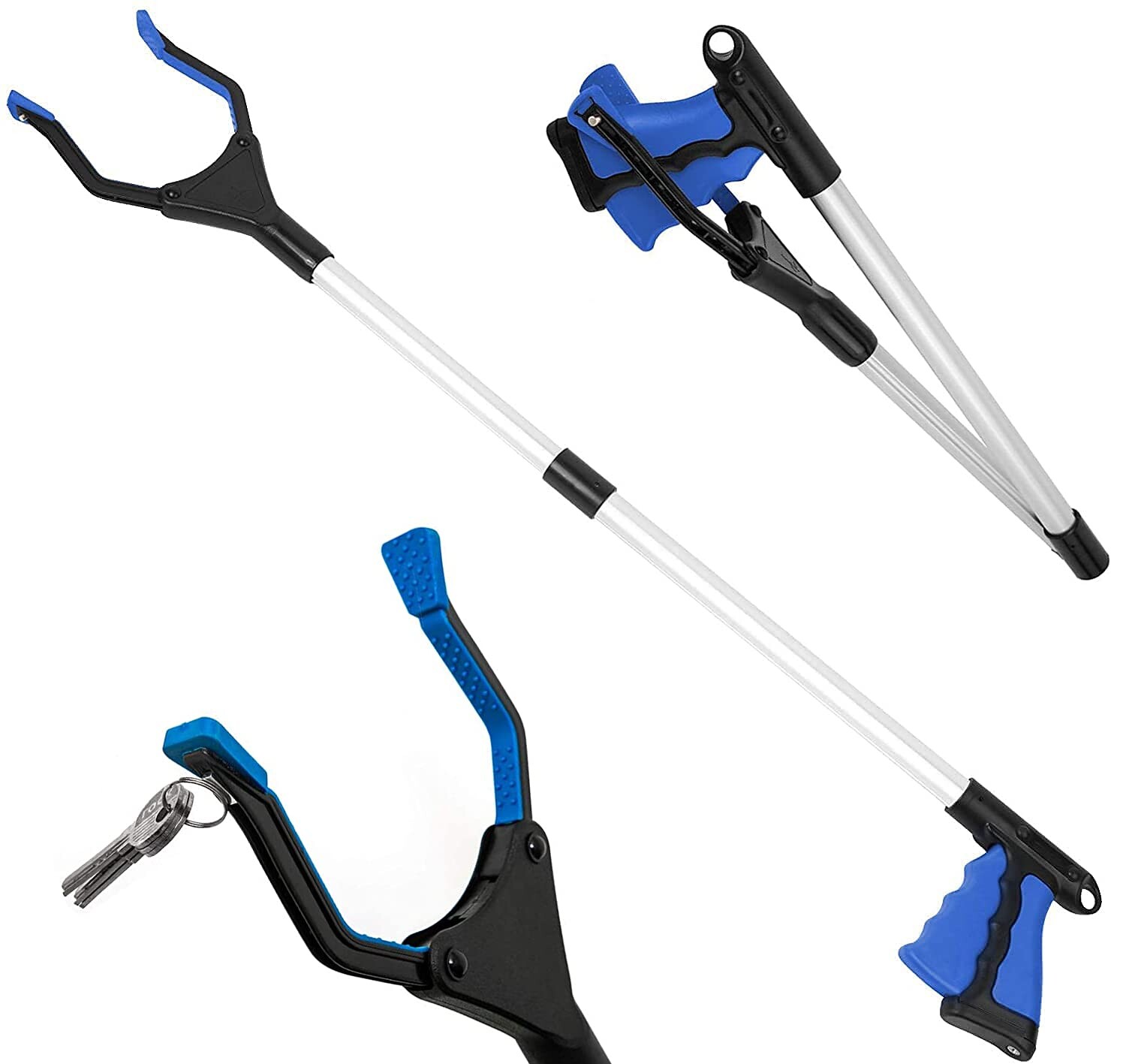Litter Picker Grabber With Magnetic Jaw, 32 Inch Foldable Aluminium ...