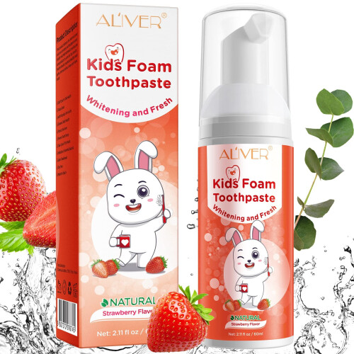 Foam Kids Toothpaste, Children's Toothpaste, Toddler Toothpaste with ...