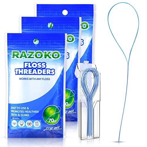 Dental Floss Threader Floss Tooth Floss Holders For Braces,Bridges and ...