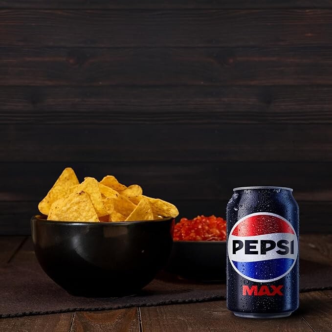 Pepsi Max No Sugar Cola Cans 24 x 330ml - Zero Sugar, 1 Calorie Per Can ...