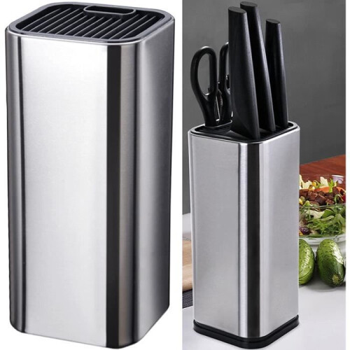 Universal Knife Blocks, Square Stainless Steel Knife Block, Universal ...