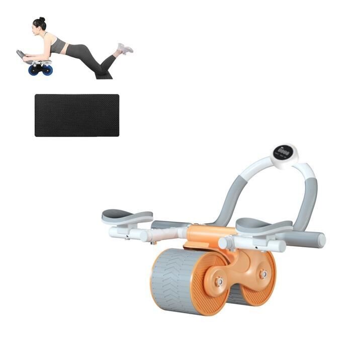 Abdo Exercise Wheel, Abs Roller Wheel with Timer Premium Rubber Wide ...