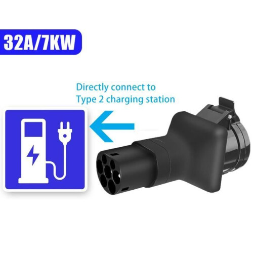 Type2 to Schuko Adapter MIOLOE 32A 7KW EV Charger Type2 Adapter on OnBuy
