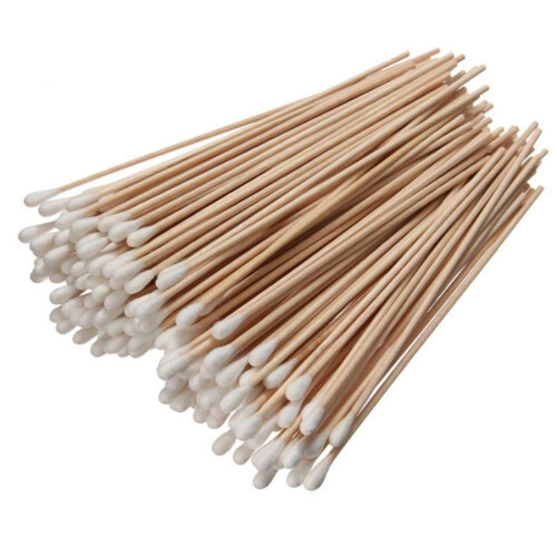 200Pcs Ear Buds Cotton Tonsil Stone Remover Long Wood Handle Cotton ...
