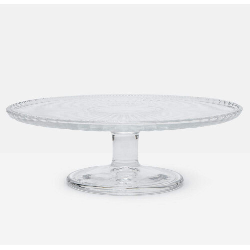 Glass Cake Stand Bumblebee Design | Glass Cake Plate with Embossed Bee ...