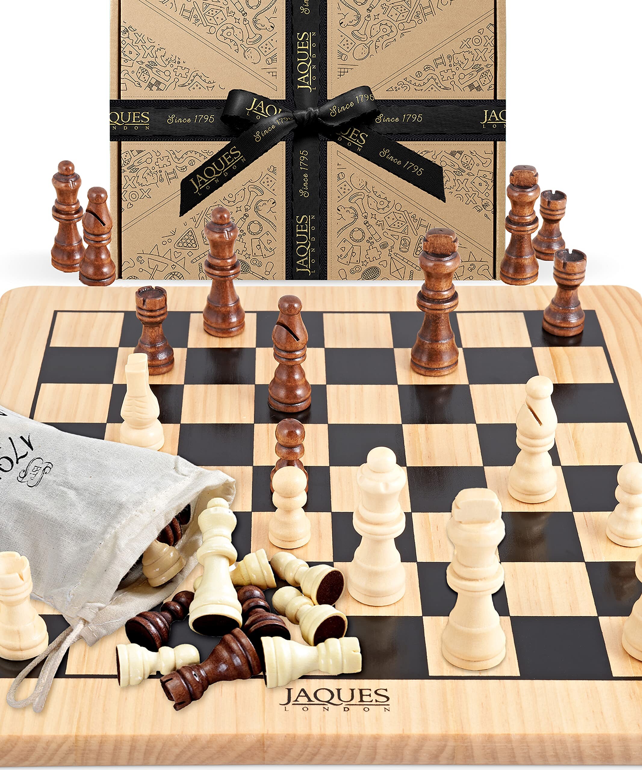 Wooden Chess Set | Classic Chess Board Game for Adults and Kids | Ideal ...