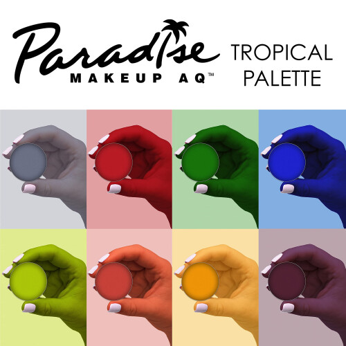 Makeup Paradise AQ Face & Body Paint 8 Color Palette (Tropical) - Face ...