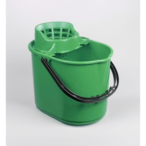 Deluxe 12 Litre Mop Bucket with Raised Cone Wringer, Easy To Use ...
