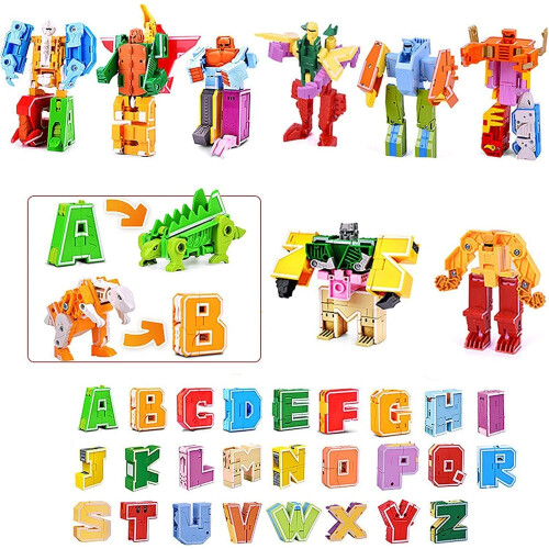 Alphabet Robots Toys for Kids 26 Pieces, ABC Learning Robots Toy ...