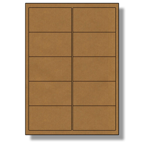 Label Planet 10 Per Sheet, 5 Sheets (50 Brown Kraft Labels). Brown ...