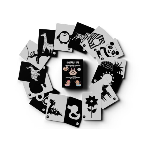 Newborn Essentials - Black and White Sensory Toys High Contrast Baby ...