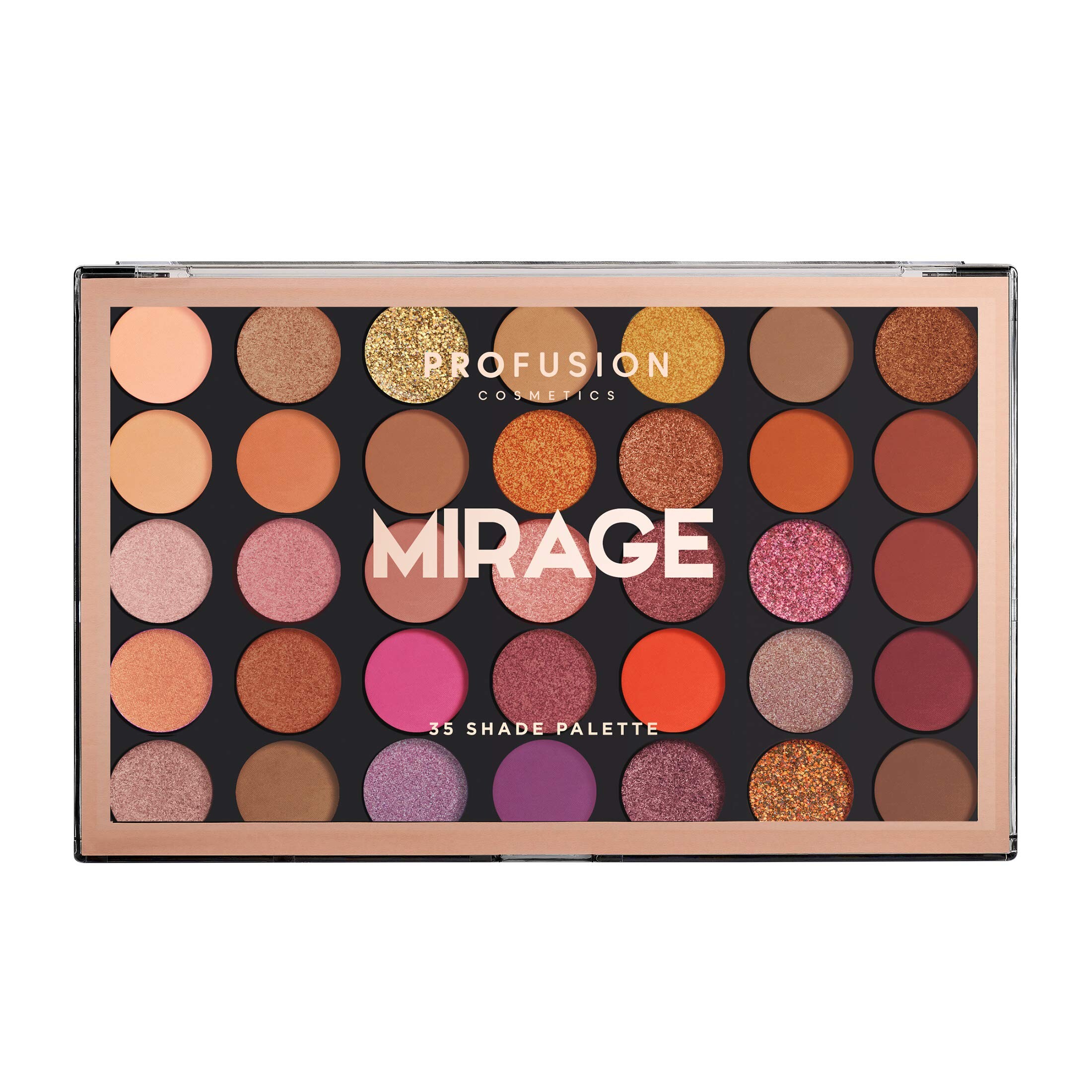Mirage 35 Shade Master Eyeshadow Palette (multi-finish neutrals, warm ...