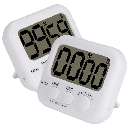 2pk Digital Timer, 2 Pack Basic High Decibel Loud Alarm Countdown Timer Digital Timer Kitchen ...