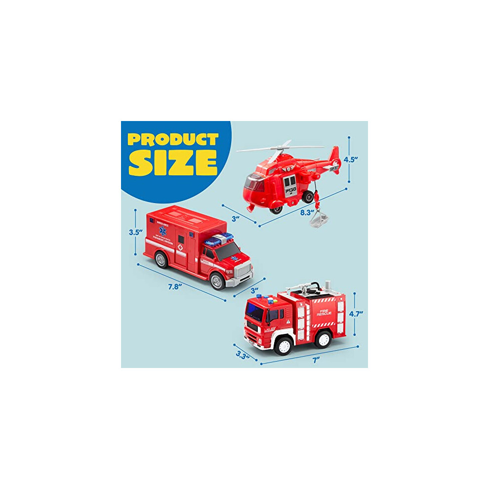 Firetruck Toys 3-5 Years Old Toyshine Plastic Friction Powered Rescue ...
