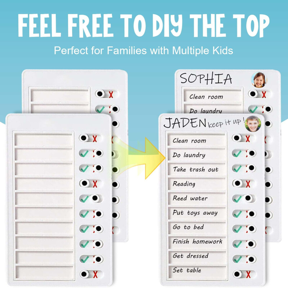 2 Pcs to Do List Checklist Board, Chores Chart for Kids Adults Routine ...