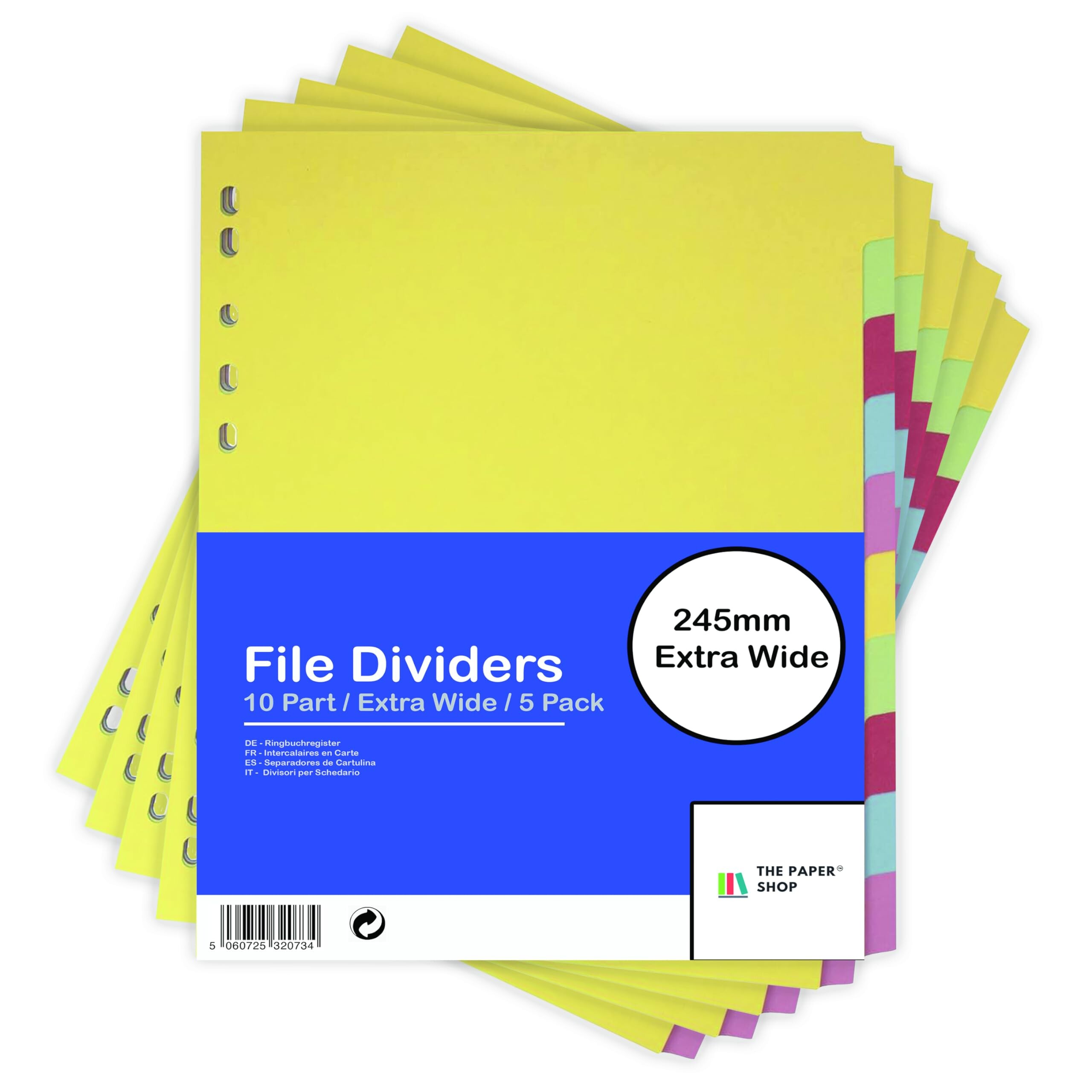 [5 Pack] A4 File Dividers, Folder Dividers - Extra Wide Dividers for ...