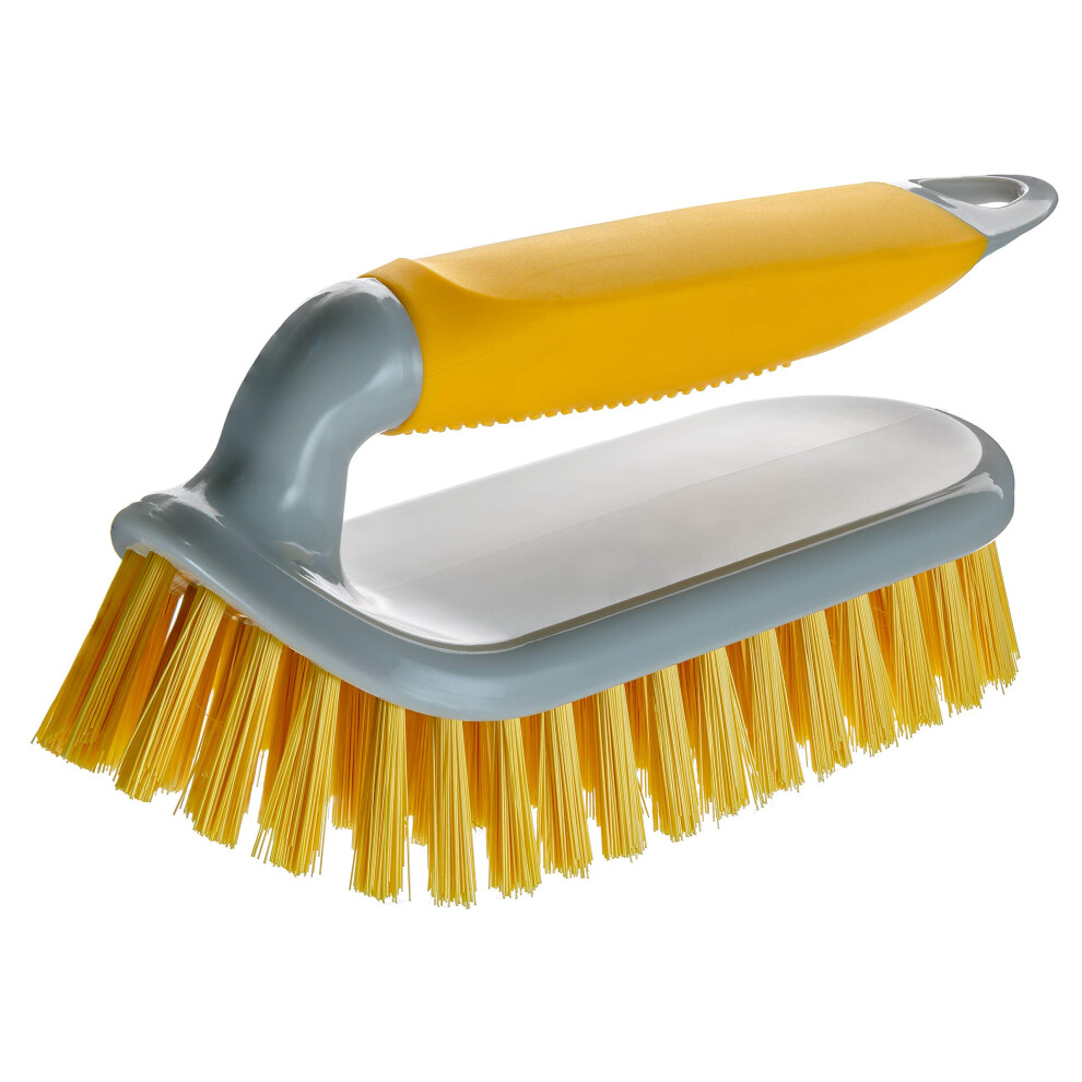 Heavy duty scrub brush with handle store