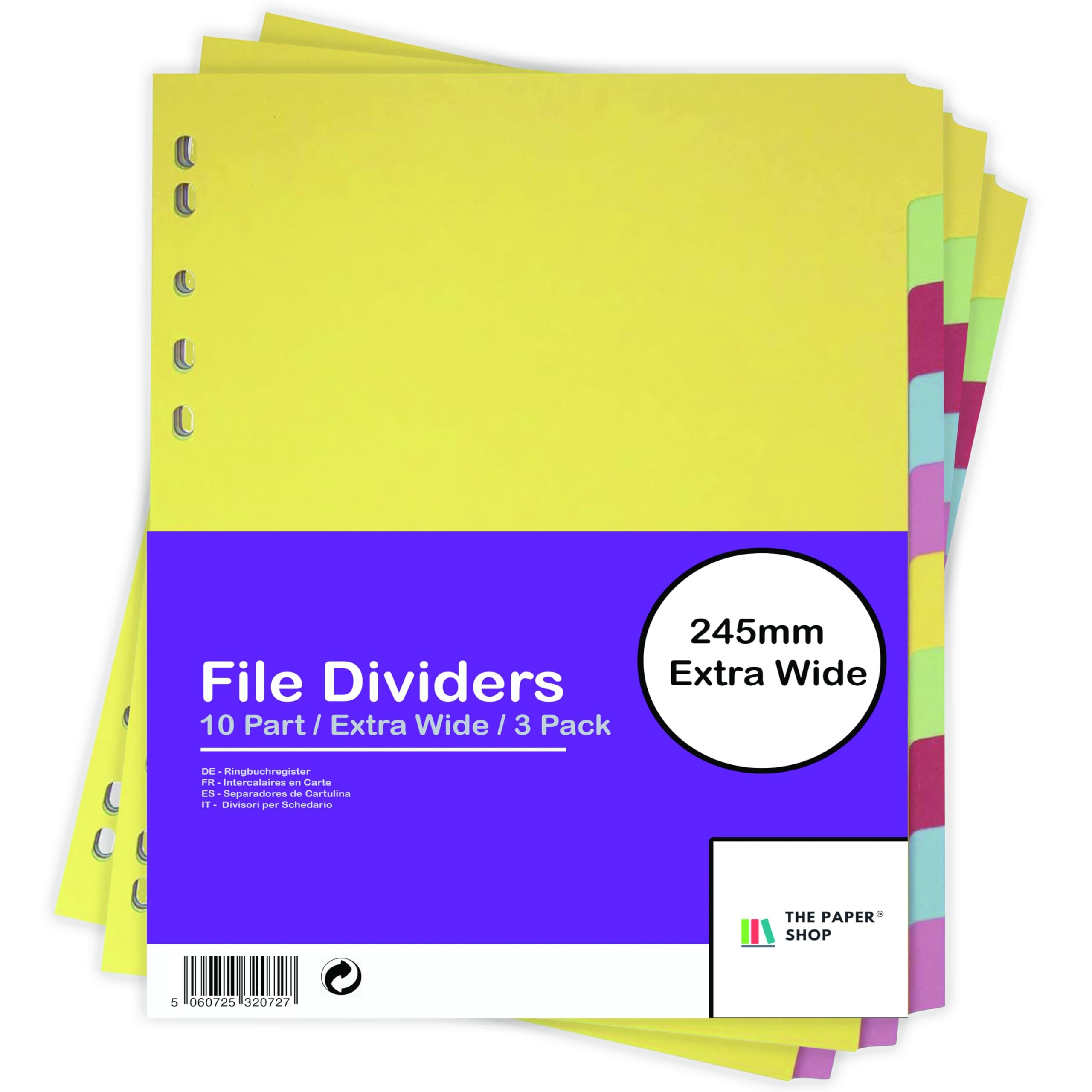 [3 Pack] A4 File Dividers, Folder Dividers - Extra Wide Dividers for ...