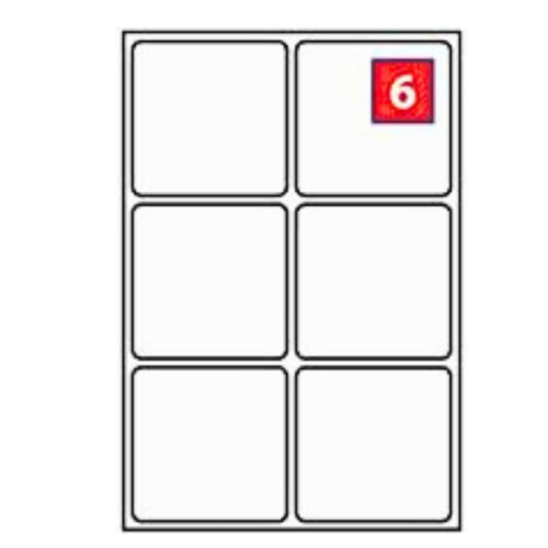 A4 Self Adhesive Address Labels, 6 Labels per Sheet, 100 Sheets 600 ...