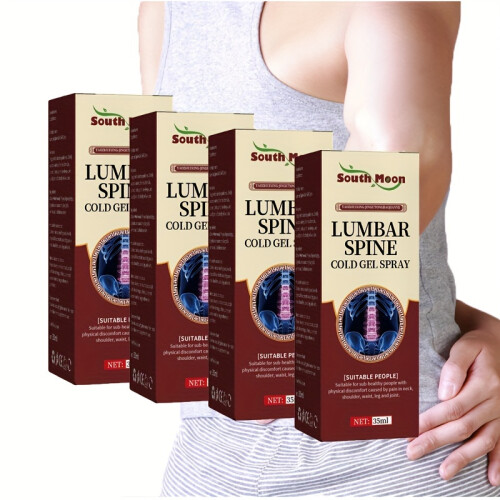 (4pcs) Lumbar Cold Gel Spray, For Lumbar, Knees, Heels, Lumbar Spine ...