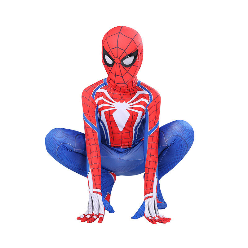 (Spider-Man A, Kid:140-150cm) Spiderman Halloween Cosplay Costume Party ...
