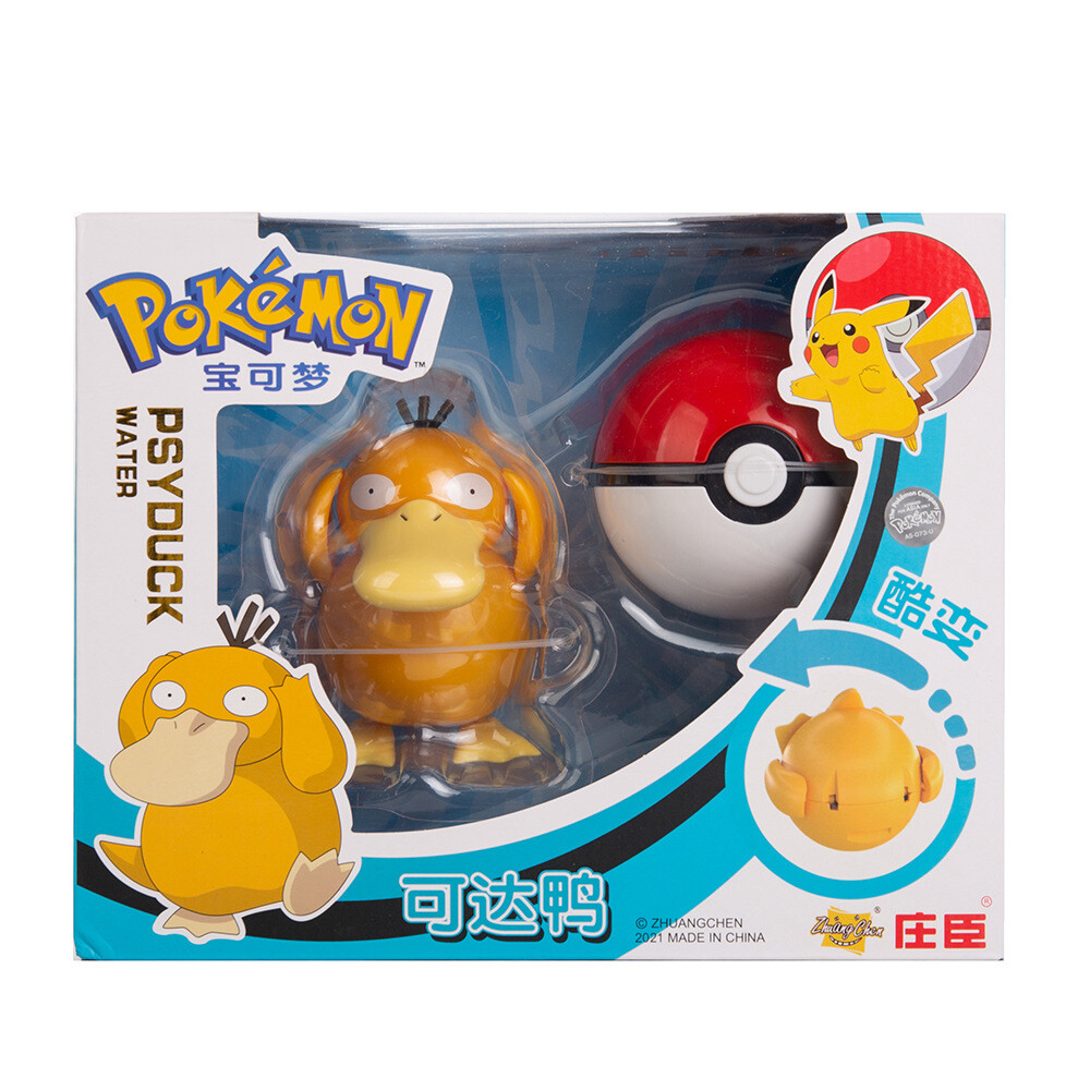 Psyduck Pokemon Ball Action Figures Toy Set Transforming Ball ...